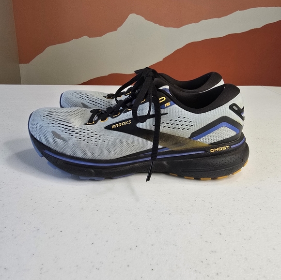 Brooks | Shoes | Brooks Ghost 5 Running Shoes Light Blue Black Yellow ...